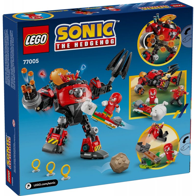 Конструктор LEGO Sonic Knuckles vs. Dr. Eggman Egg Crusher Mech (77005 ...